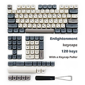 XDK Custom Keycaps 120 Keys(PBT XDA Dye-Sub) Enlightenment Japanese Keycap Set