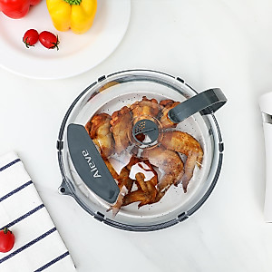 Aieve Microwave Splatter Cover with Water Tank, Microwave Cover for Food Splatter Guard BPA Free