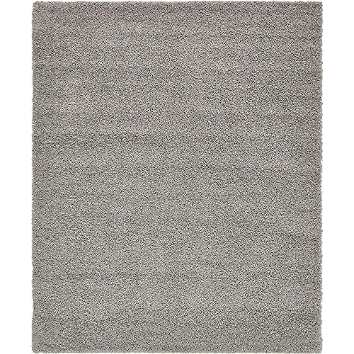 Unique Loom Solid Shag Collection Area Rug (8' x 10', Cloud Gray)