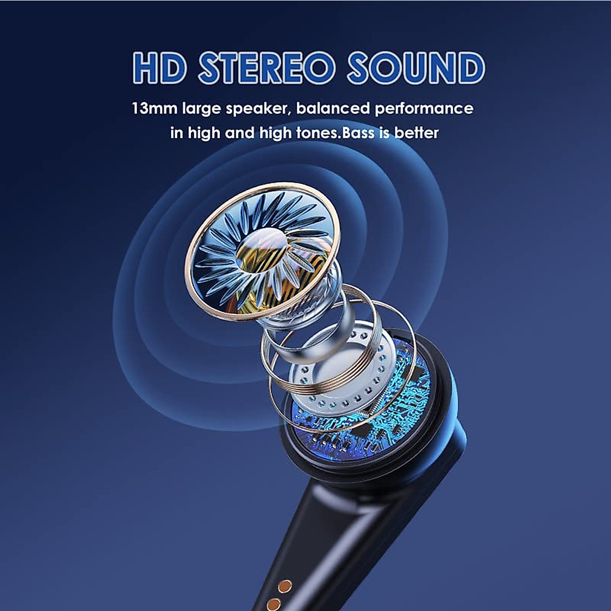 True Wireless Earbuds Bluetooth 5.2 Ear Buds for iPhone Android TWS Earbuds in Ear Headphones for Sports Workout Running Gym Wireless Bluetooth Deep Bass Earphone Audifonos Bluetooth Inalambricos