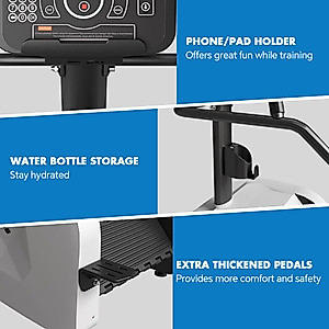 SPART Stair Climber with LED Screen, Commercial Grade Stepmill Exercise Machine, 15 Speed Levels Stair Climber Stepping Machine for Cardio and Lower Body Workouts, 660LBS, 15-164 Steps/Minute, White