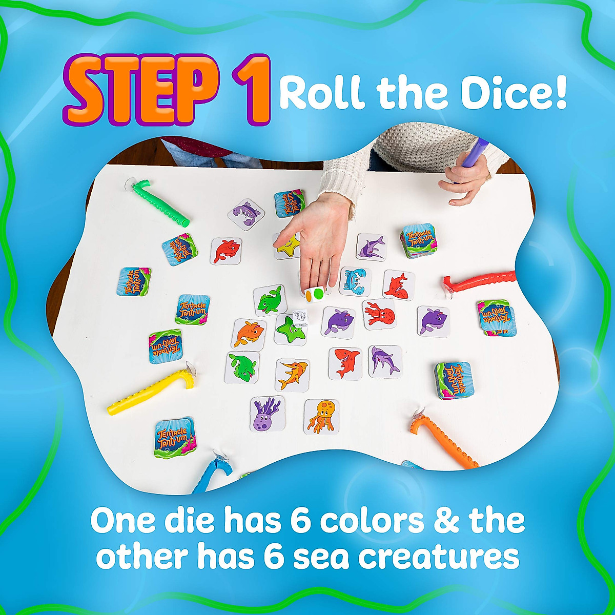 Continuum Games Tentacle Tantrum Fast-Paced Octopus Game of Matches and Squiddy Snatches | 2-6 Players, 20-Minute Play Time, Ages 3 and Up | Family Games for Kids and Adults