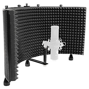 Rockville ROCKSHIELD 3 Large Studio Mic Isolation Shield w/Sound Dampening Foam