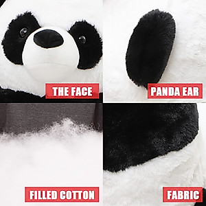 FFxiong 16" Panda Bear Stuffed Animal Plush Toy Cute Soft Body Doll Panda Pillow Kawaii Giant Panda, Gift for Kids Boy Girl Birthday Valentines Christmas