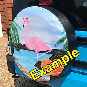 Tire Cover Central Pet Paws Tie Dye Spare tire Cover (Select tire Size/Back up Camera Option in MENU)