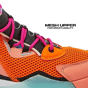 AND1 Override Girls & Boys Basketball Shoes Kids, Boys High Top Sneakers - Orange, 2 Little Kid