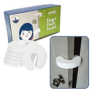 Wittle Door Pinch Guard - 6pk. Baby Proof Door Stopper with Soft & Durable Foam - Keeps Doors from Slamming, Prevents Finger Pinch Injuries, and Child or Pet from Getting Locked in Room