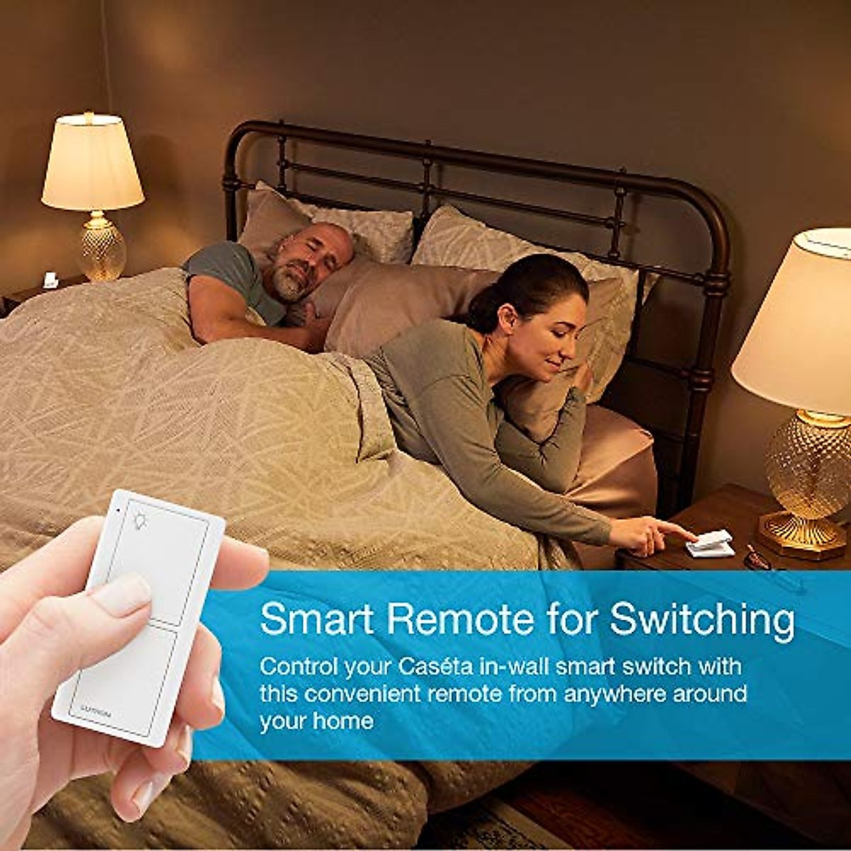 Lutron 2-Button Pico Smart Remote Control for Caséta Smart Switch, PJ2-2B-GIV-L01, Ivory