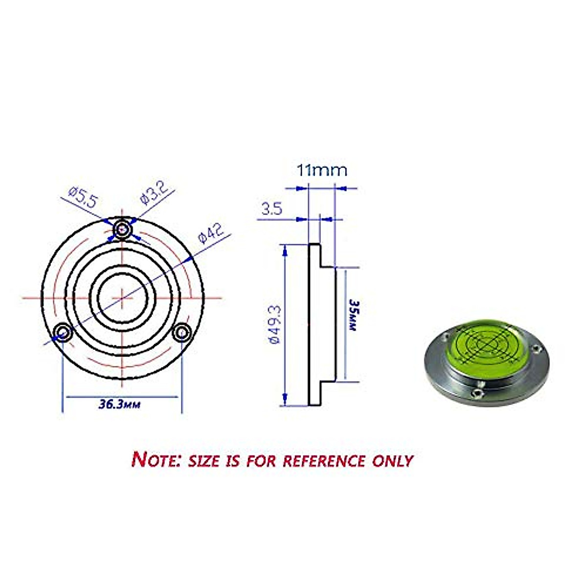 Aluminum Alloy universal level instrument level level level water bead instrument quasi straight through 50MM magnetic bubble