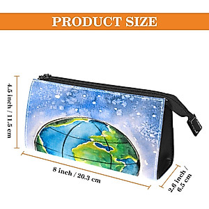 TBOUOBT Cosmetic Travel Bags, Makeup Case, Makeup Bag for Toiletries, Cartoon Universe Earth Hot Air Balloon