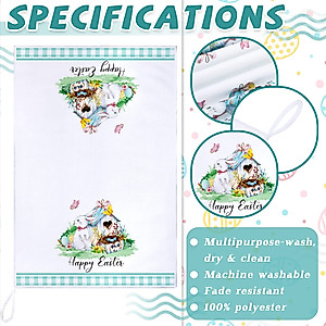 4 Pcs Easter Kitchen Towels Bunny Gnome Easter Dish Towels Easter Egg Farmhouse Hand Towels Easter Kitchen Decor Spring Flowers Blessings Dishcloths Housewarming Gifts for Bathroom Home Decorations