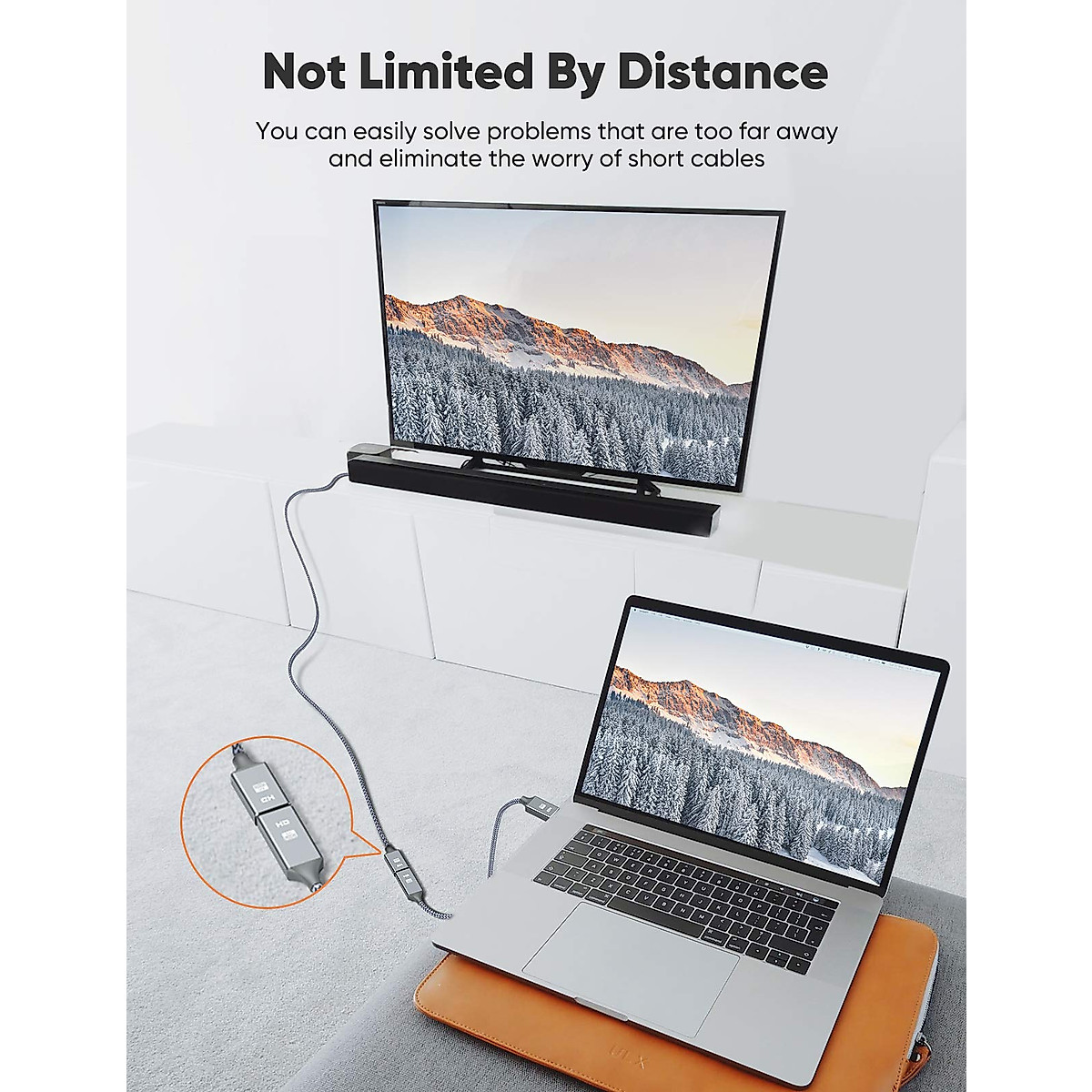 oldboytech HDMI Extension Cable 1FT, 4K HDMI Extender Male to Female Cable, Nylon Braided 2.0 hdmi Extender Cable Supports 3D, Full HD,2160p,Compatible with Roku Fire Stick,for PS4,for HDTV, Monitor