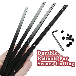 Guide Rail Connector Set P-20177 for Makita Track Saw Long Cuts， Also Compatible with Festool, Fit for DeWalt in Integrated Guide Rail T-Slots for Secure Cutting, 4 PCS, Black