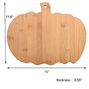 Vencer Halloween Pumpkin Bamboo Serving & Cutting Board,The Nightmare Before X-MAS Gift and Decoration,15x11.8 Inch,VFO-083