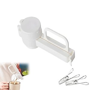Curject Food Bag Sealing Clip with Pour Spout, Minimalist Style, Food Clip, 6.7"L x 1.1"W x 2.3"H