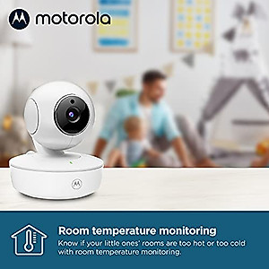 Motorola Baby Monitor-VM36XL Portable Video Baby Monitor with Camera, 1000ft Range 2.4 GHz Wireless 5" Screen, 2-Way Audio, Remote Pan, Tilt, Zoom, Room Temperature Sensor, Lullabies, Night Vision