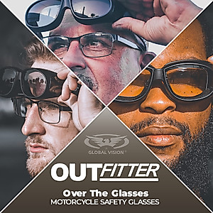 Global Vision Outfitter Foam Padded Fits Over Most Glasses Clear Lenses