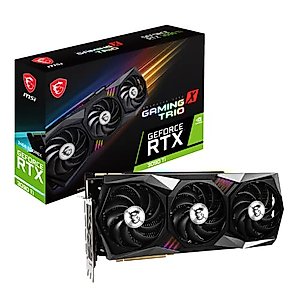MSI GeForce RTX 3090 Ti 24GB GDRR6X 384-Bit HDMI/DP Nvlink Tri-Frozr Ampere Architecture OC Graphics Card (RTX 3090 Ti Gaming X Trio 24G)