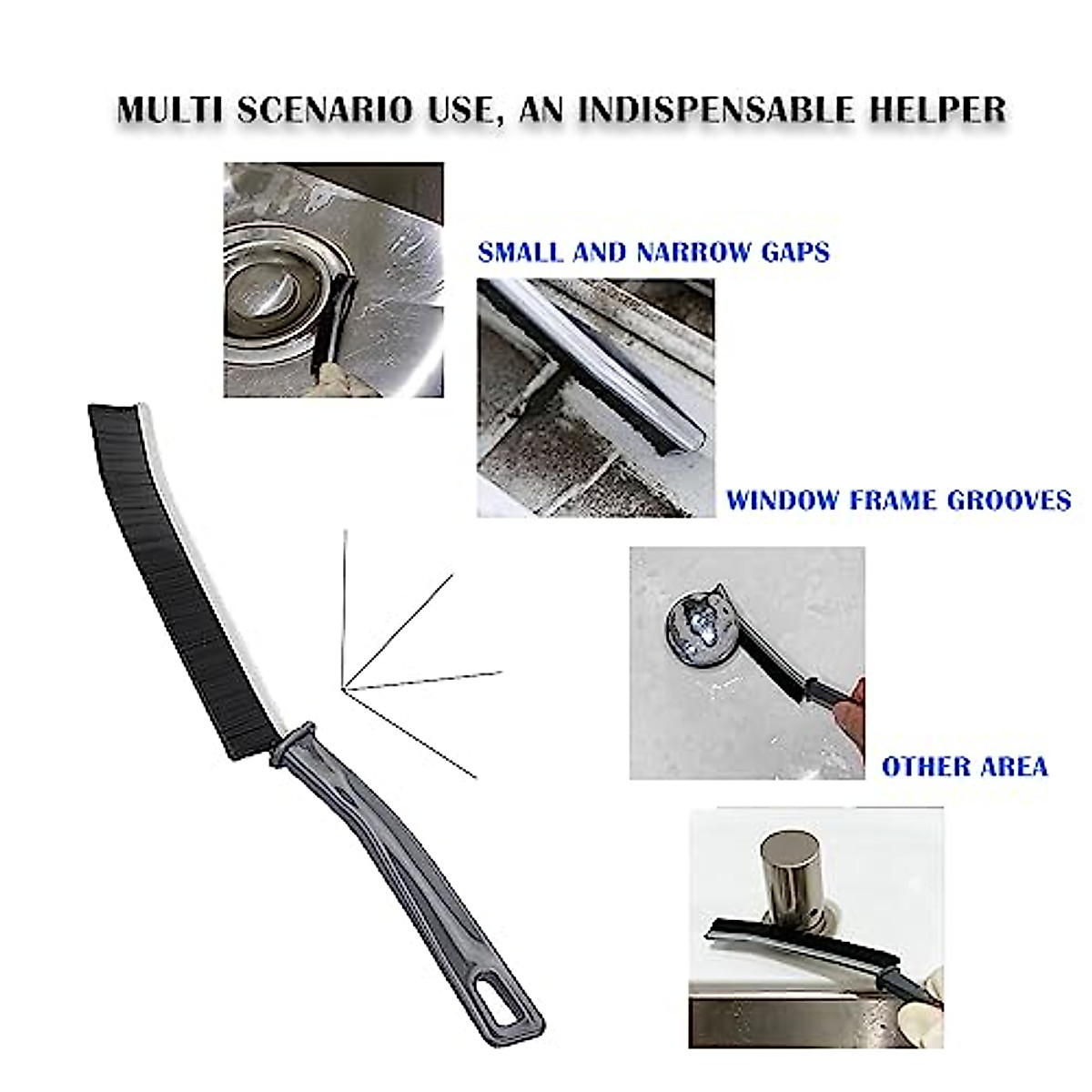 Gap Cleaning Brush，Cleaner Scrub Brush, Grout Cleaner Scrub Brush Stiff Angled Bristle, Joints Corners Cleaning Tool for Cleaning Bathroom, Kitchens Tile Floors (2pc)