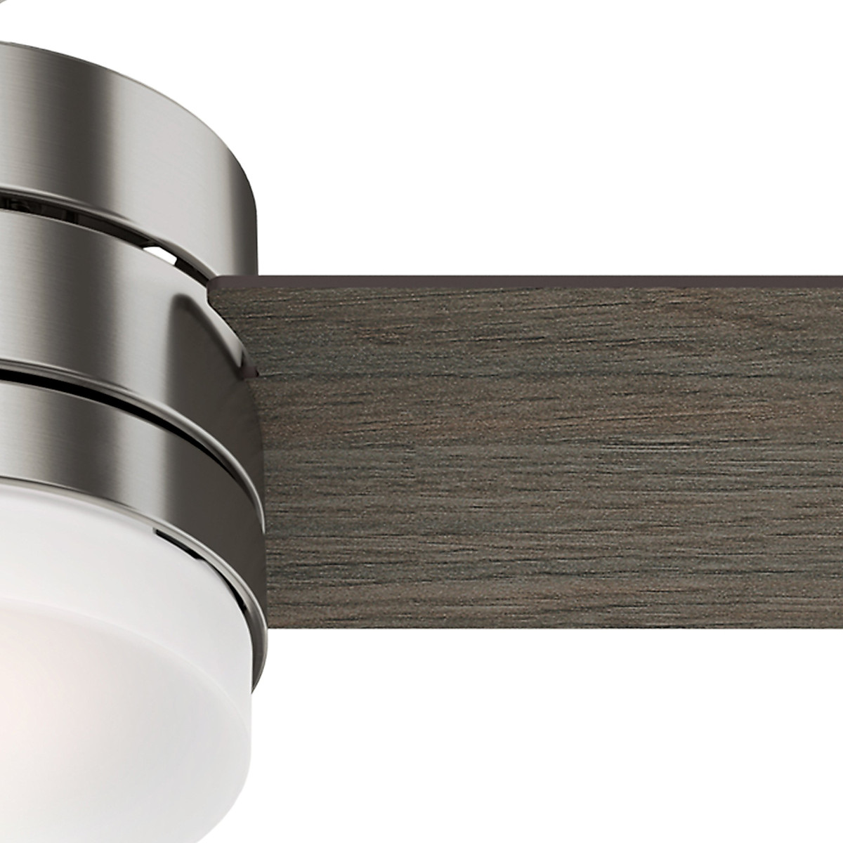 Hunter 54in Contemporary Ceiling Fan with Remote Control in Brushed Nickel (Renewed)