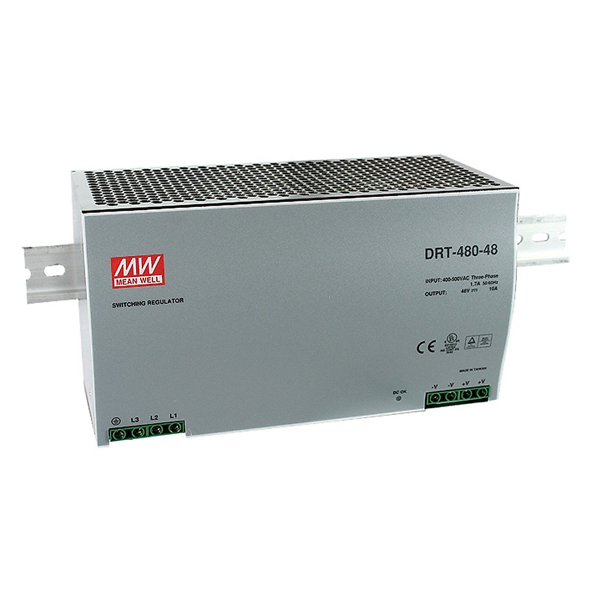 Mean Well DRT-480-48 48V 10A 480W Single Output Industrial DIN RAIL Power Supply