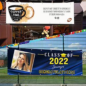 Custom Banners and Signs Customize Personalized Banner with Name Photo Ourdoor for Parties Business Decorations Birthday Graduation wedding 4*1 FT