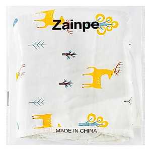 Zainpe 6Pcs Muslin Baby Burp Cloths for Baby Cotton Soft Burping Cloths with 6 Absorbent Layers Drooling Bib Newborn Towel for Unisex Infant Toddler Boys Girls Feeding Teething Sleeping 19.7 X 10.6 in