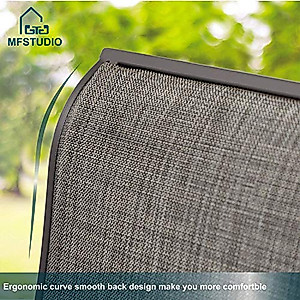 MFSTUDIO 4 Pieces Patio Metal Dining Swivel Chairs Bistro Backyard Rocker Chairs Weather Resistant Garden Outdoor Furniture