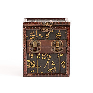 KakapopoTCG Elven Vault (Ancient Runes) Wood Deck and Counter Box Protector Sleeve Storage Trading Cards TCG MTG Magic FaB YGO EDH Commander Box FaB TCG PTCG Dice Box