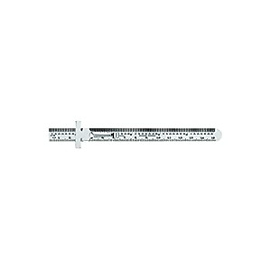 General Tools 300ME 6-Inch Flex Precision Stainless Steel Rule mm, 64 grad