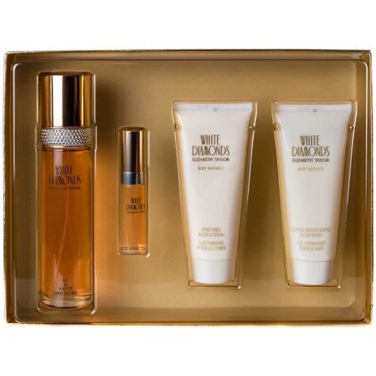 Elizabeth Taylor White Diamonds Gift Set 3.4oz (100ml) EDT + 3.4oz (100ml) Body Lotion + 3.4oz (100m
