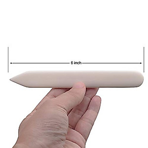 VENCINK Genuine Bone Folder Scoring Folding Creasing Origami Paper Creaser Crafting Scrapbooking Tool for DIY Handmade Leather Burnishing Bookbinding Cards and Paper Crafts (100% Cattle Bone)