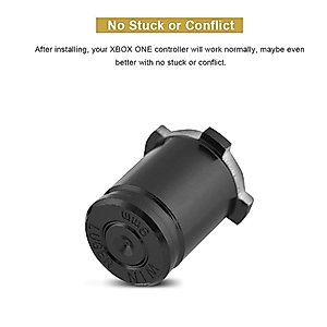 Bewinner Bullet Buttons for Xbox ONE Controller, A B X Y Aluminium 9mm Action Buttons Replacement ABXY Bullet Buttons for Xbox ONE Controller, Support Plug and Play(Black)