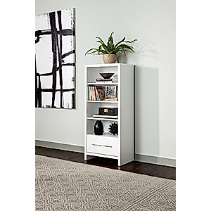 ClosetMaid 1651 Media Storage Tower Bookcase with Drawer, White