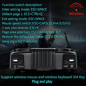 ZJFKSDYX C91MAX Keyboard Mouse Adapter Converter, Controller Adapter Converter for Xbox One, Xbox Series X/S, PlayStation 5, PlayStation 4 and Nintendo Switch【Support 3.5MM Headset】