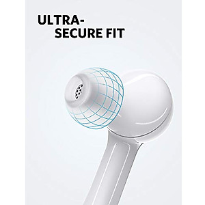 Soundcore Liberty Air True Wireless Earphones with Charging Case, Bluetooth 5, 28 Hour Playtime, Touch Control Earbuds, Graphene Enhanced Sound, Noise Cancelling Microphones and Secure Fit (White)