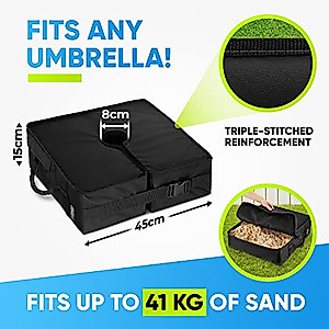 Rhino Square Umbrella Base Weight, 18" ~ Fits Any Offset, Cantilever & Any Outdoor Patio Umbrella Stand ~ Easy Set up (Side-Slot Opening)