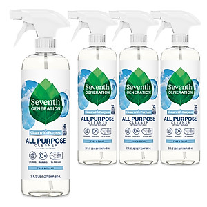 Seventh Generation All Purpose Cleaner, Biodegradable Formula, Free & Clear, 23 oz (Pack of 4)