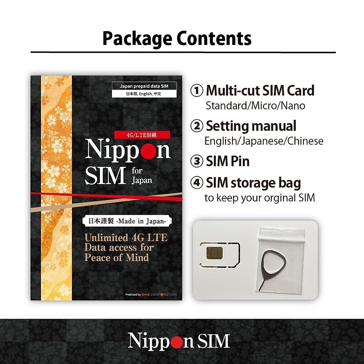 Japan Data Only SIM Card 8 Days | Daily 2GB High-Speed 4G LTE + Unlimited Data at Reduced Speed | No Roaming Needed for Faster, Safer Access | Hotspot tethering Supported | Docomo | Made in Japan