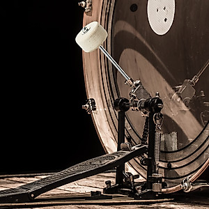 2 Pieces White Felt Bass Drum Beater Set, Kick Drum Foot Pedal Beater Drum Accessories Parts for Kick Drum Pedal