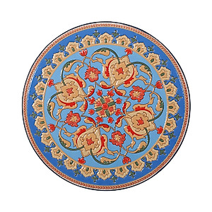 Christopher Knight Home Laurent Outdoor Lace Cut Side Table with Tile Top, Dark Blue