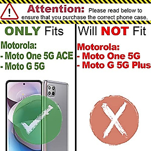 Motorola One 5G Ace Case with [3X Tempered Glass Screen Protector], Built-in Ring Kickstand and Magnetic Car Mount Shockproof Dropproof Military Grade Armor Rugged Case for Moto One 5G Ace - Black