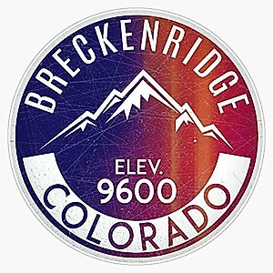 Breckenridge Colorado Skiing Sticker 3" Hiking Camping Breck Ski Vinyl Decal Wall Laptop Window Car Bumper