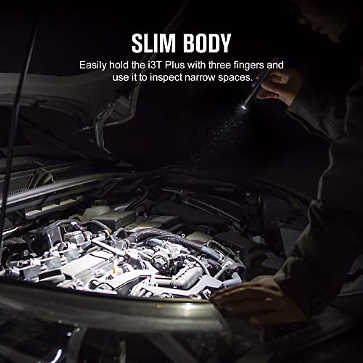 OLIGHT I3T Plus 250 Lumens EDC Pocket Slim Flashlight with 2 AAA Batteries and a PMMA Optic Lens, Tail-switch LED Flashlight with Dual Direction Pocket Clip for Camping, Outdoor, and Emergency (Black)