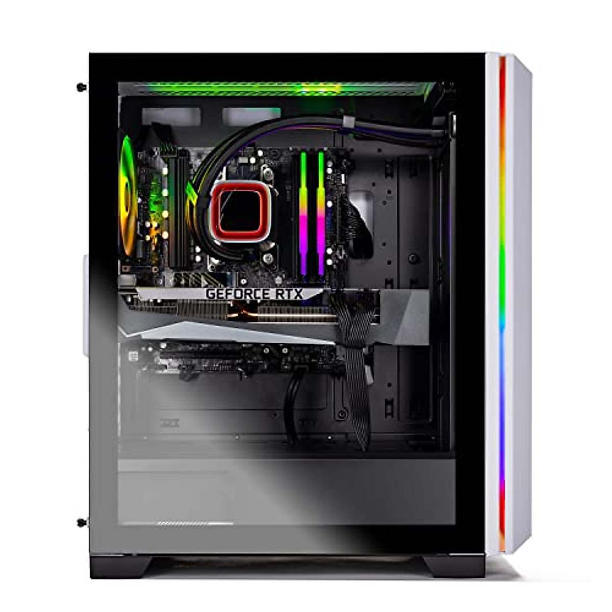 Skytech Gaming Skytech Chronos Gaming PC Desktop – AMD Ryzen 7 7700X 4.5 GHz, RTX 3070 Ti, 1TB NVME SSD, 32G DDR5 RGB, 750W Gold PSU, 360mm AIO, AC Wi-Fi, Windows 11 Home 64-bit