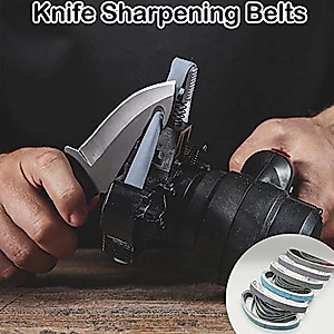 36 Pcs 1/2" x 12" Knife Sharpener Replacement Work knife Sharp Belts Kit, Sharpeners Sanding Belts Set for Work knife Sharp Knife Sharpener & Tool Sharpener, 6 Each of 80/120/240/400/1000/2500 Grits