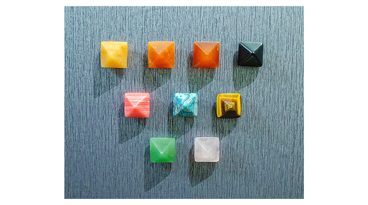 Colorful Crystal Pyramid Magnets for Fridge & Office