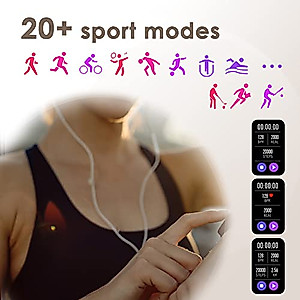 Blue Fitness Tracker Smart Bracelet for Men and Women Ladies Smart Watch with Pedometer Sleep Message Notification 1.47" Full Touch Screen for Android and iOS Phones