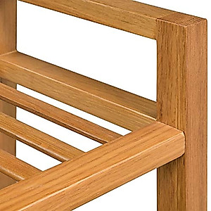 YUUIKLLE Shoe Rack with 2 Shelves，wooden shoe rack for entryway，Storage Organizer, Entryway Organizer, Hallway or Living Room，Solid Oak Wood