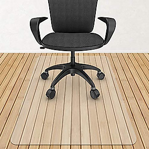 Azadx Computer Chair Mat for Hard Floors, PVC Transparent Protector for Hard Surfaces, Home Office Chair Mats for Hardwood Floor (36 x 48'' Rectangle)